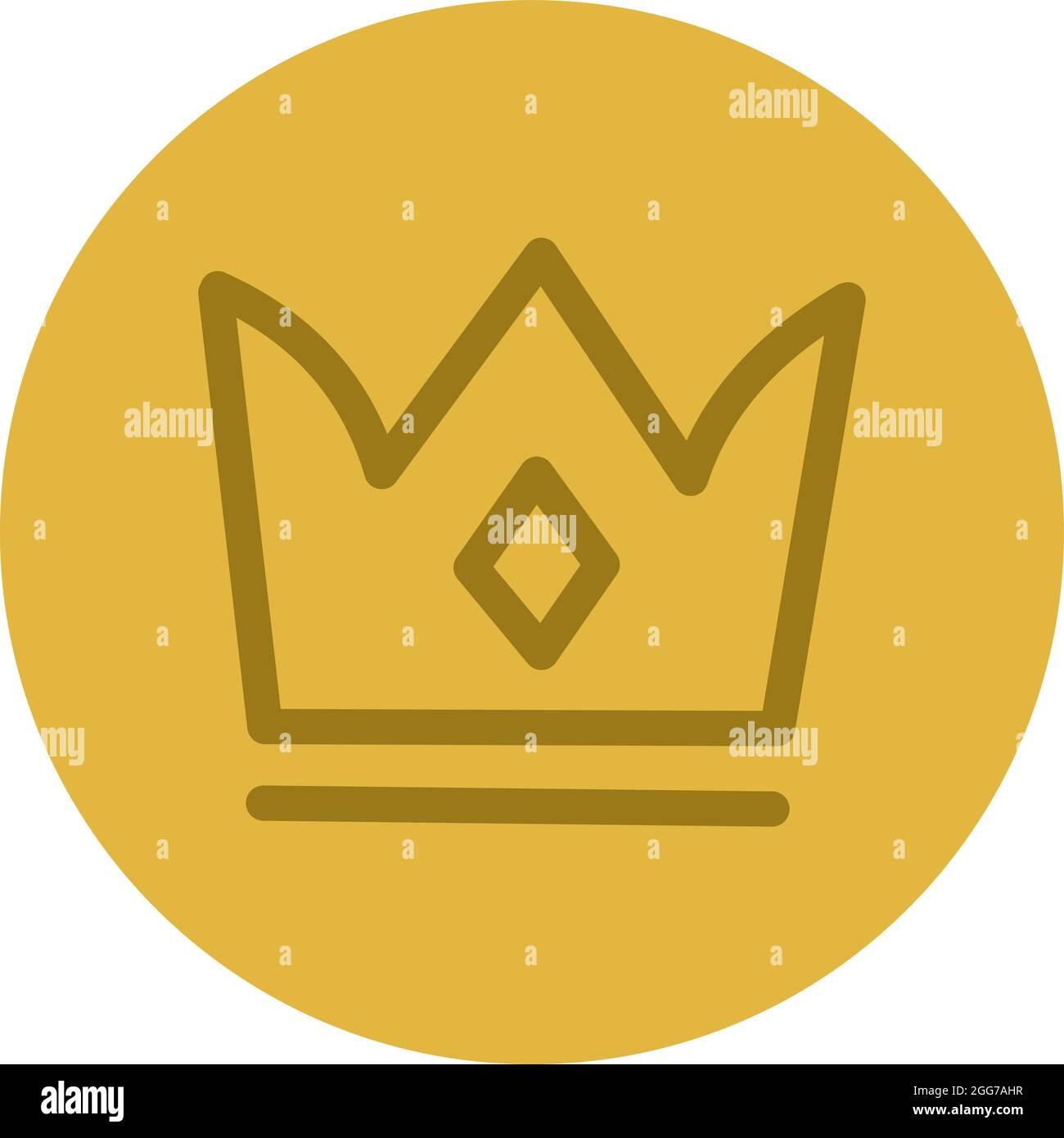 Award crown, icon illustration, vector on white background Stock Vector ...