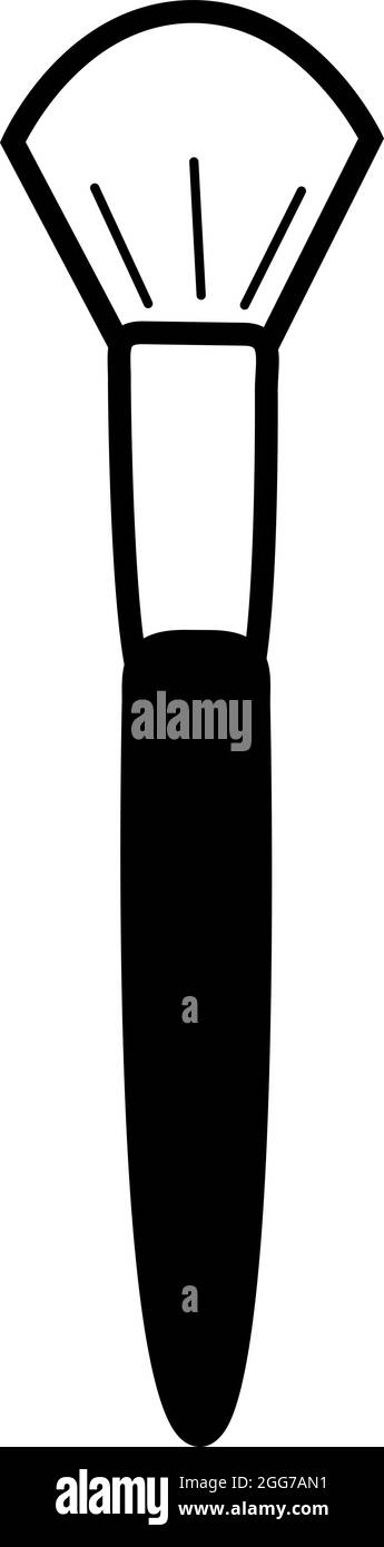 Pink blush on brush Stock Vector Images - Alamy