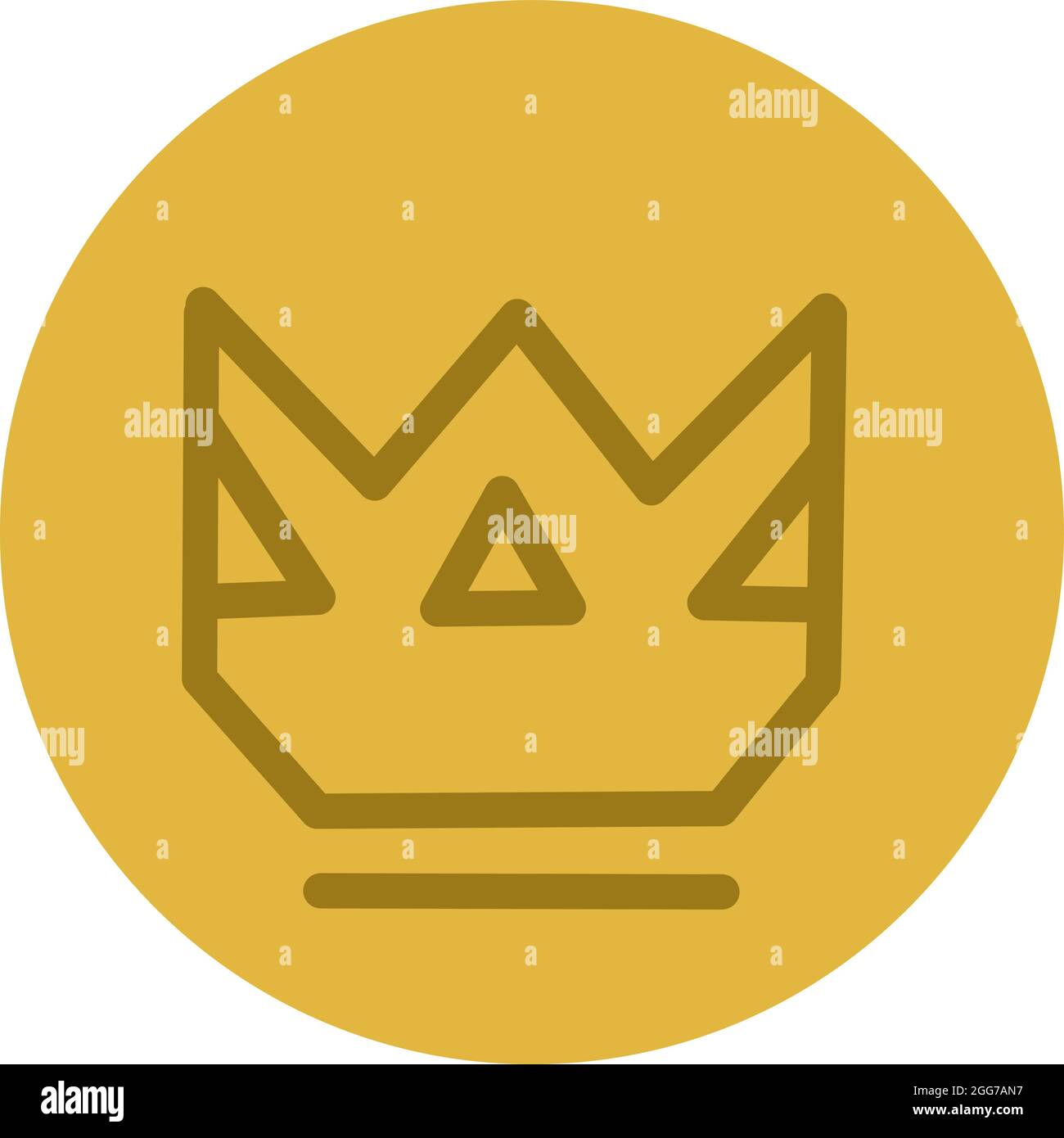 Medieval Crown Icon Illustration Vector On White Background Stock