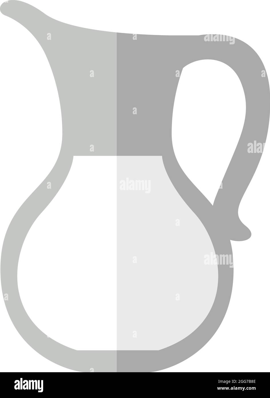 Milk in a big jug, icon illustration, vector on white background Stock ...