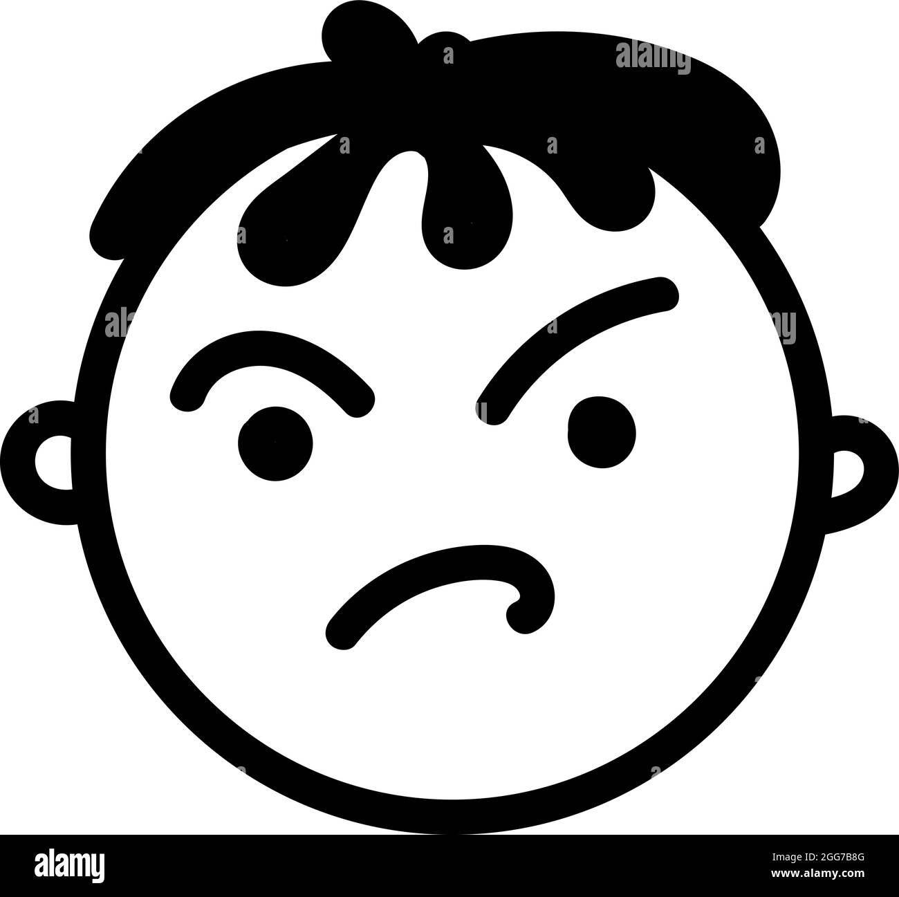 Angry Face Clipart Black And White