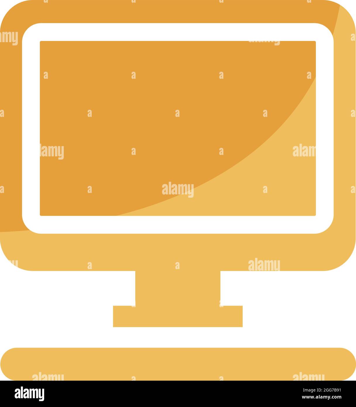 School computer, icon illustration, vector on white background Stock ...