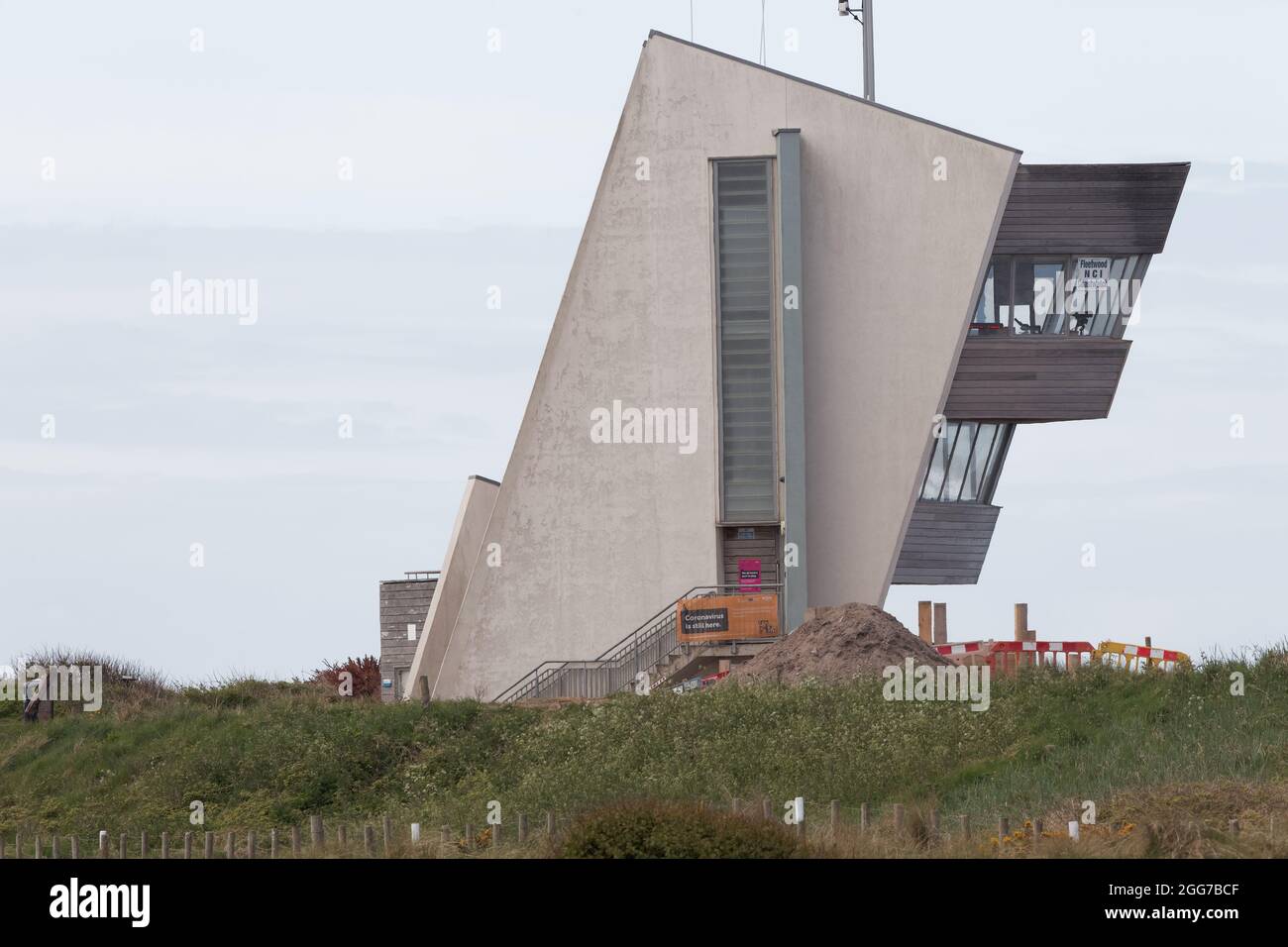 Rossall Point Observation Tower in Fleetwood lies at the southwestern ...