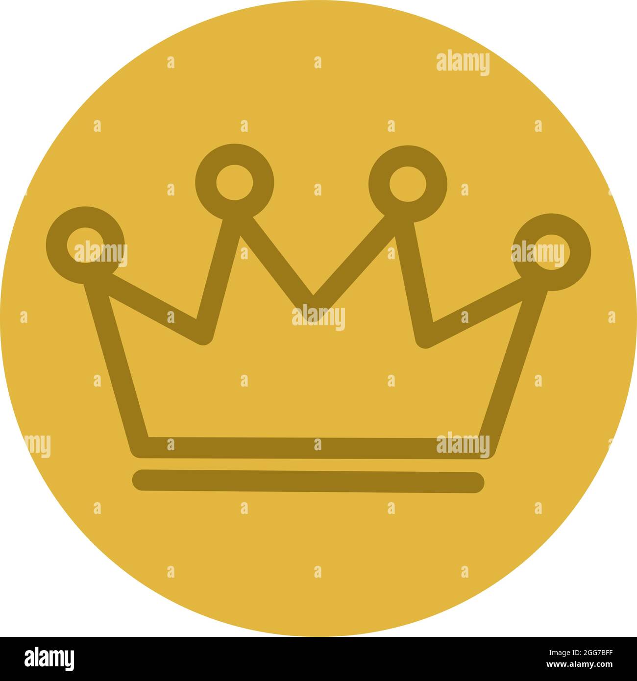 Coronation crown, icon illustration, vector on white background Stock ...