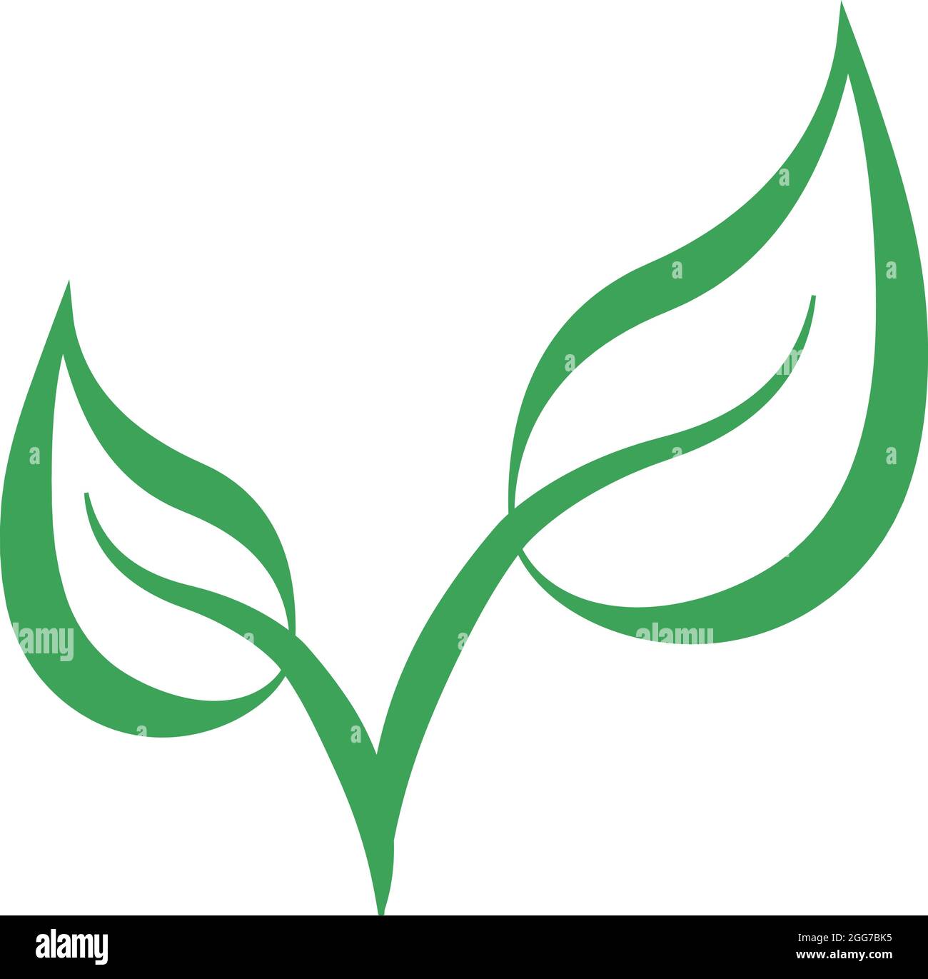 Small green sprout, icon illustration, vector on white background Stock ...