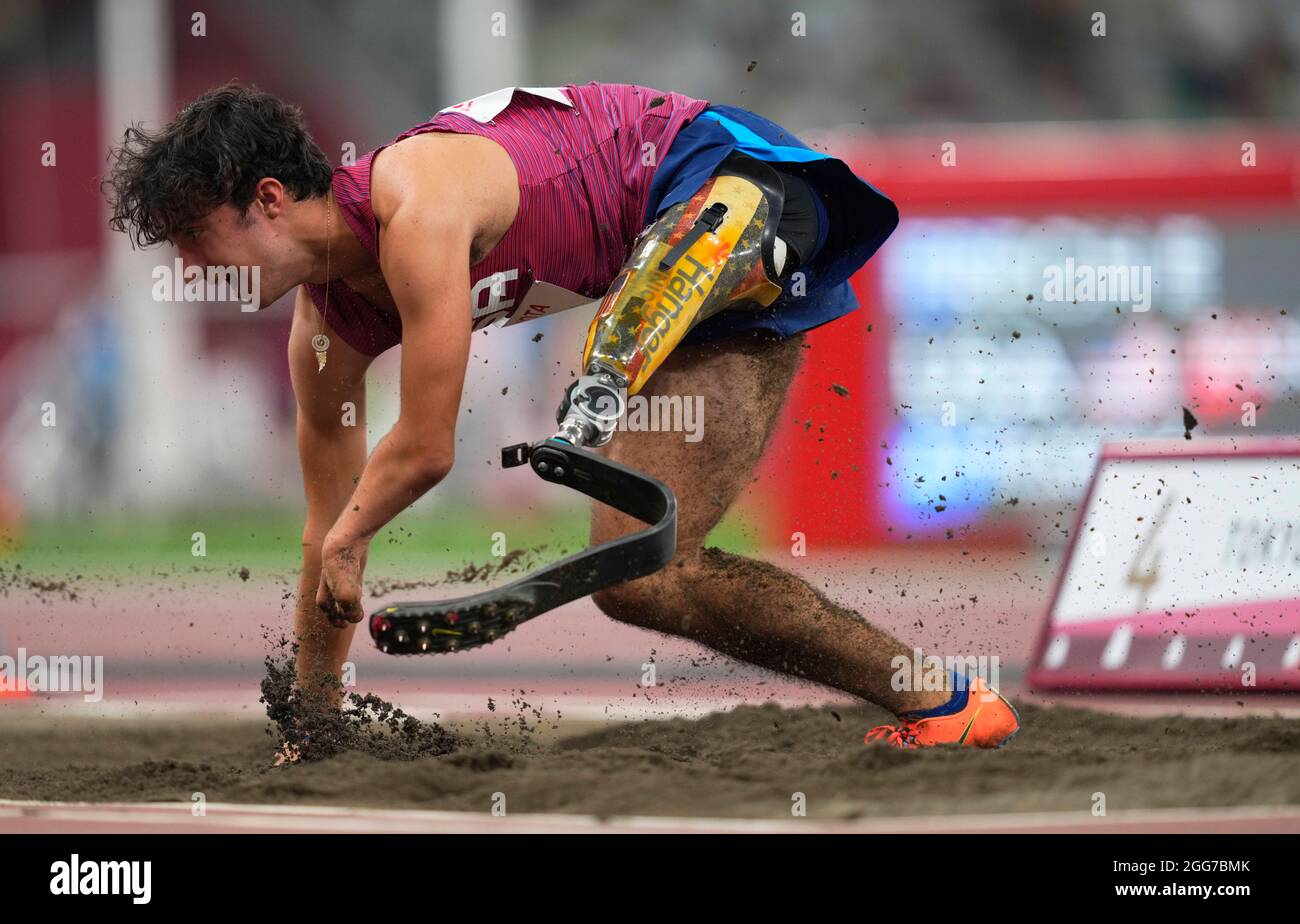 August 28, 2021: Ezra Frech from USA at longjump during athletics at ...