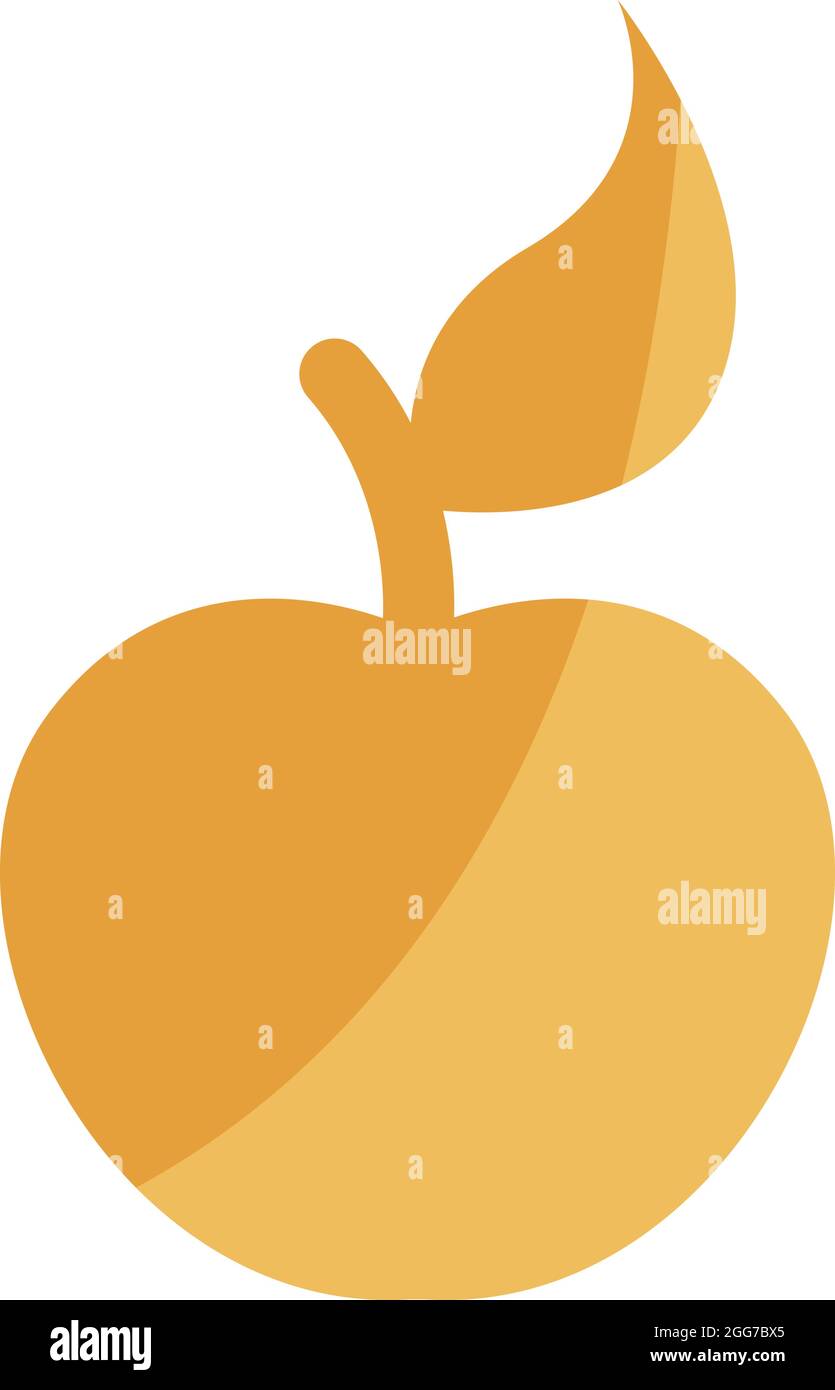 Orange apple, icon illustration, vector on white background Stock ...