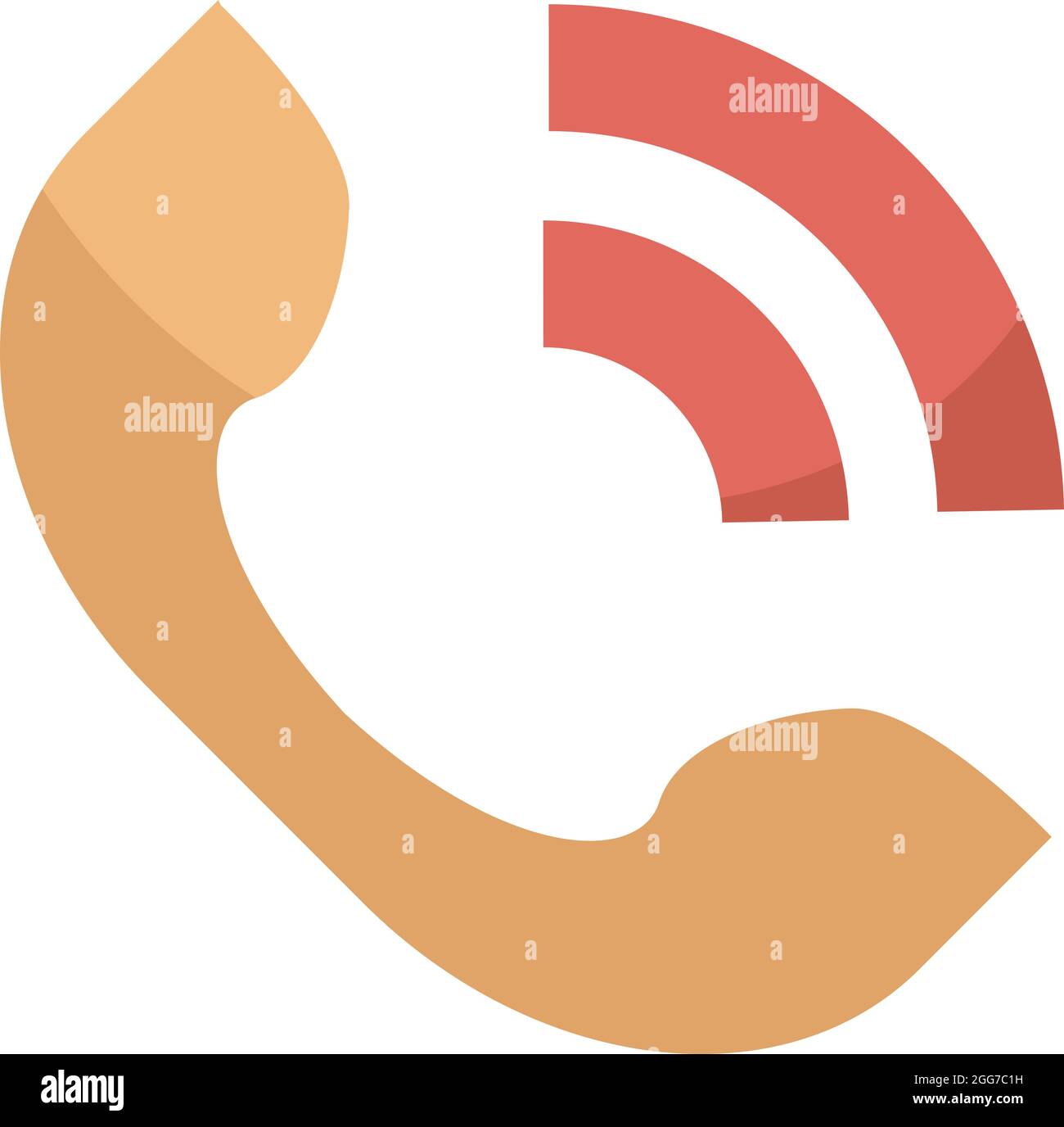 Delivery call, icon illustration, vector on white background Stock ...