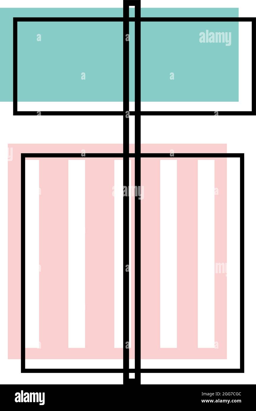 Simple pink present box, icon illustration, vector on white background ...