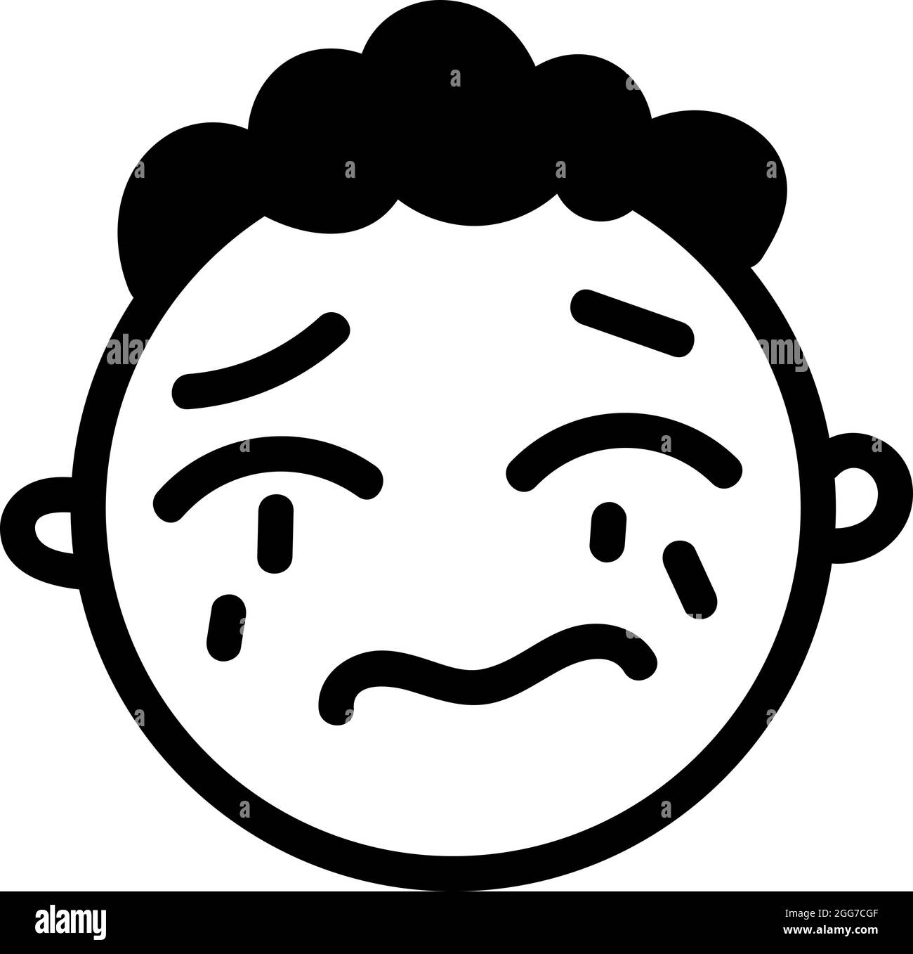 Child crying looking Stock Vector Images - Alamy