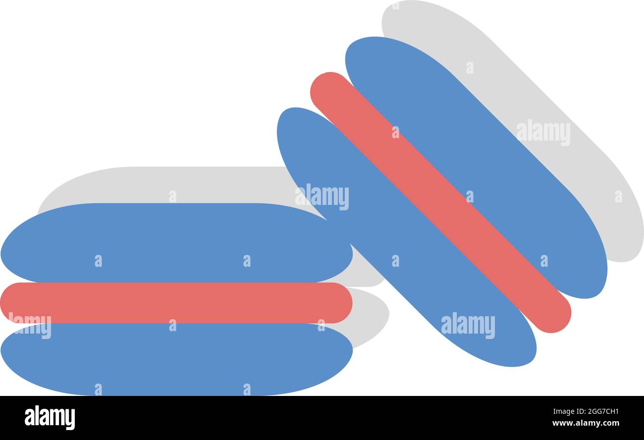 French macaron, icon illustration, vector on white background Stock ...