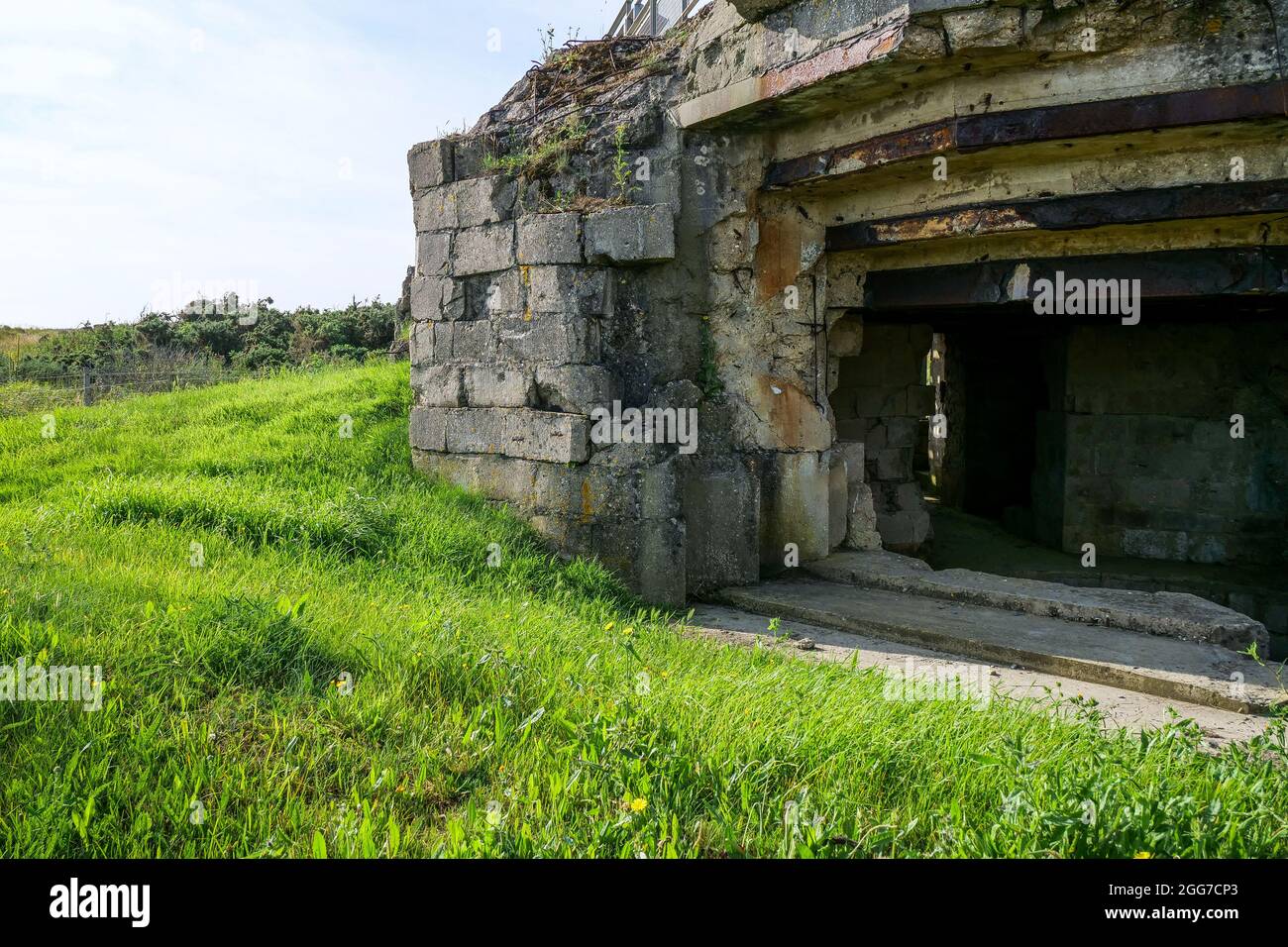 German WWII bunker, Pointe du Hoc, Calvados, Normandy region, North ...