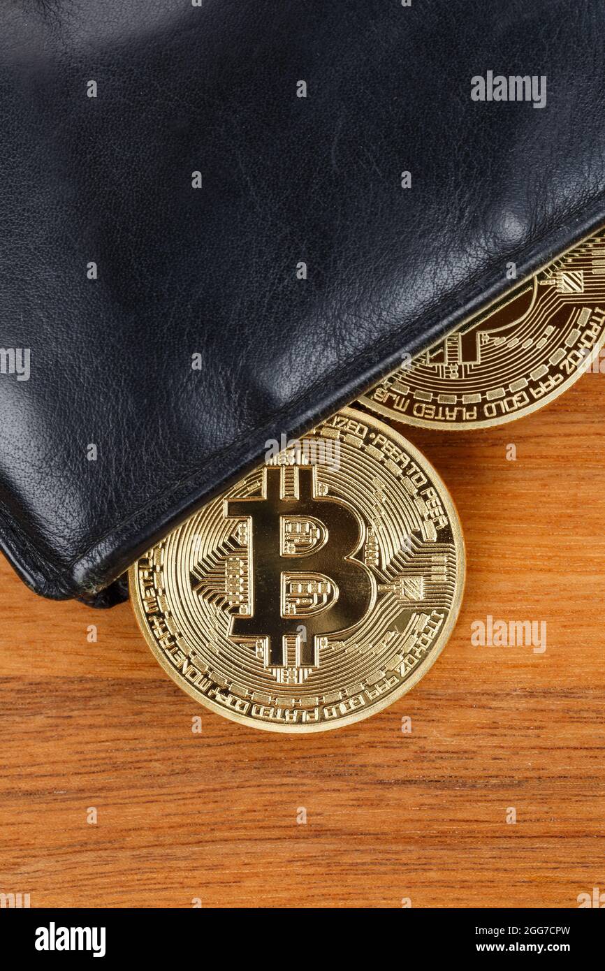 Bitcoin in a wallet crypto currency paying online pay digital money ...