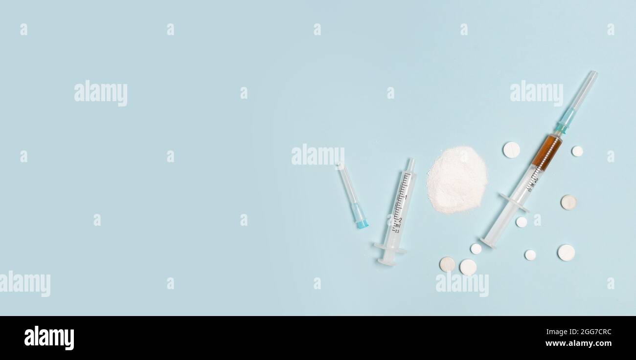 International day against drug abuse. Medical preparations powder or ...