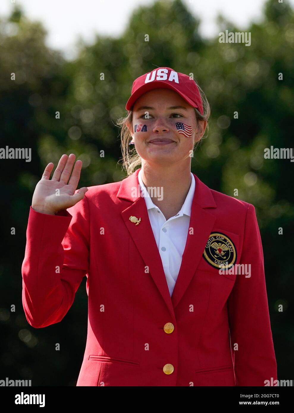 Team USA's Brooke Matthews waves to the fans after winning the 2021 ...