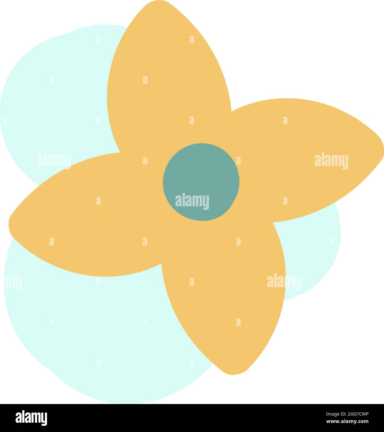 Lily of the Incas flower, icon illustration, vector on white background ...