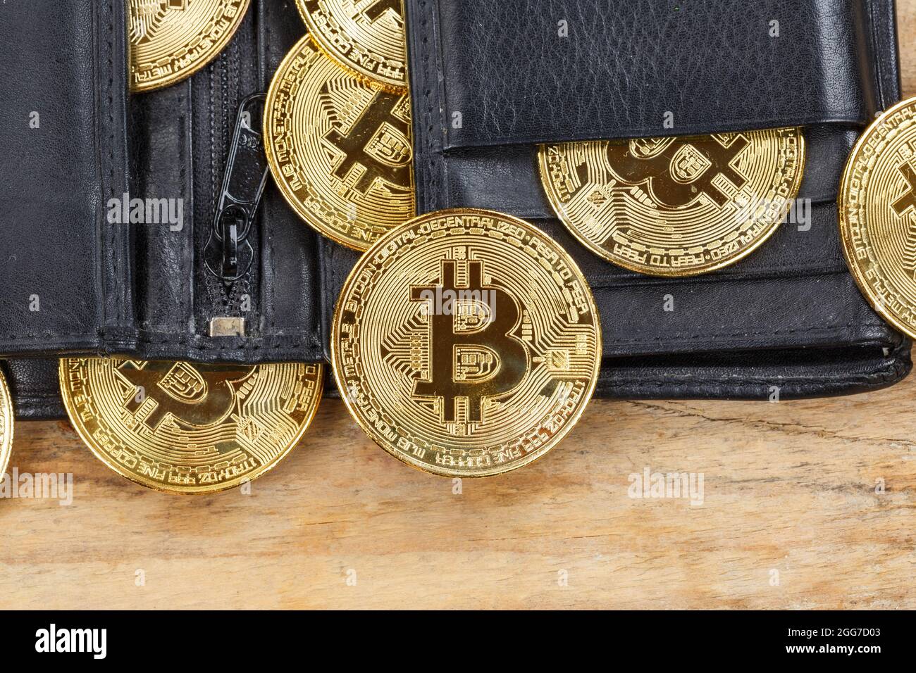 Bitcoin in a wallet crypto currency paying online pay digital money ...