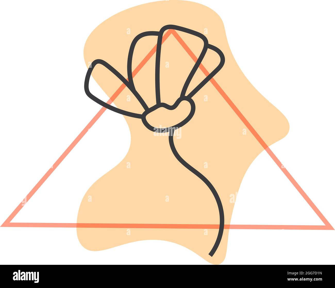 Geraniums flower, icon illustration, vector on white background Stock ...