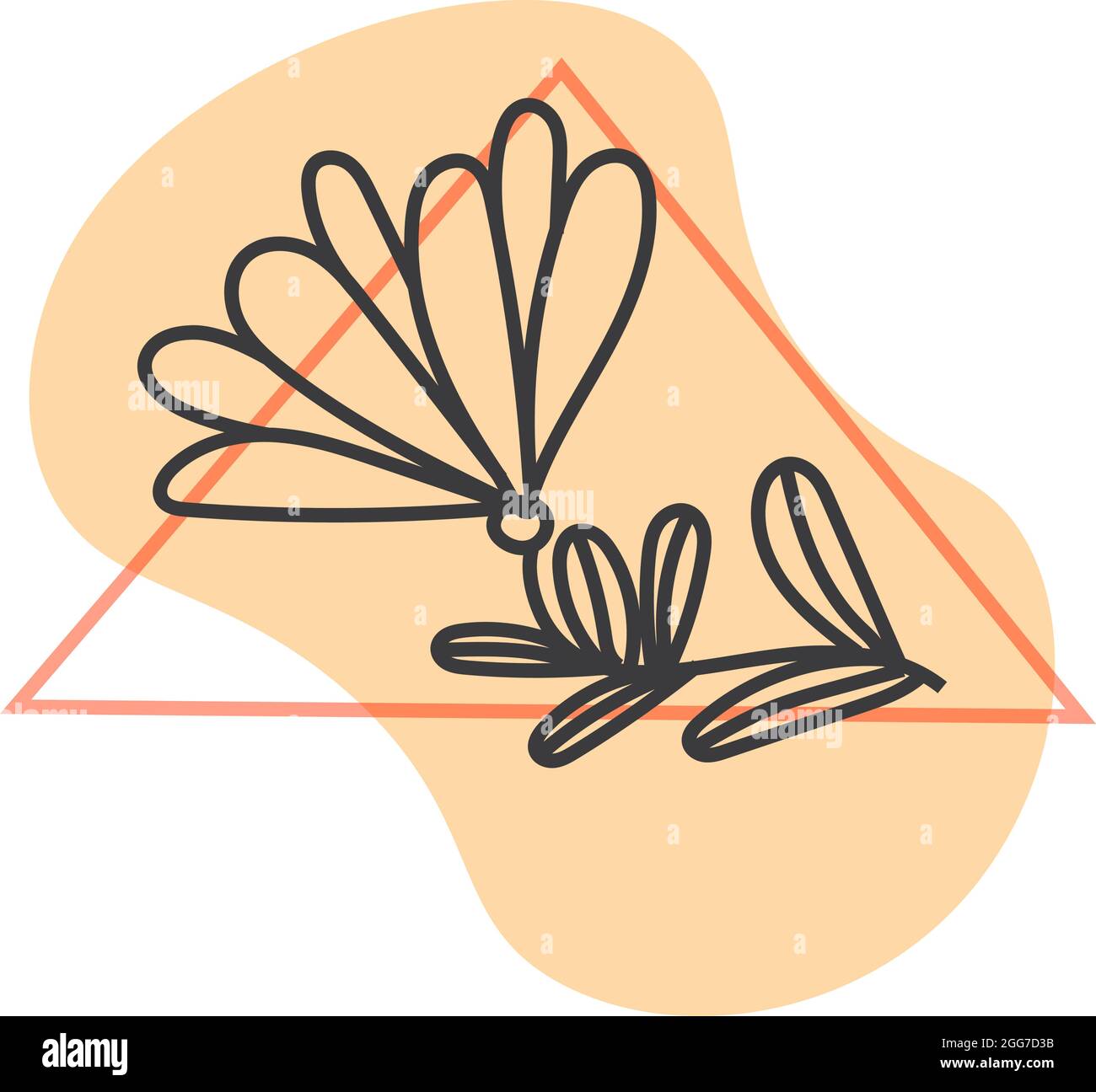 Marigold flower, icon illustration, vector on white background Stock ...