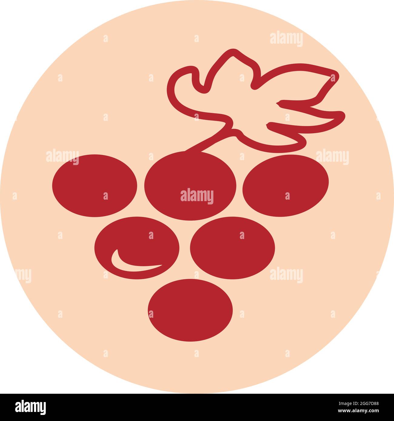 Red grapes, icon illustration, vector on white background Stock Vector ...