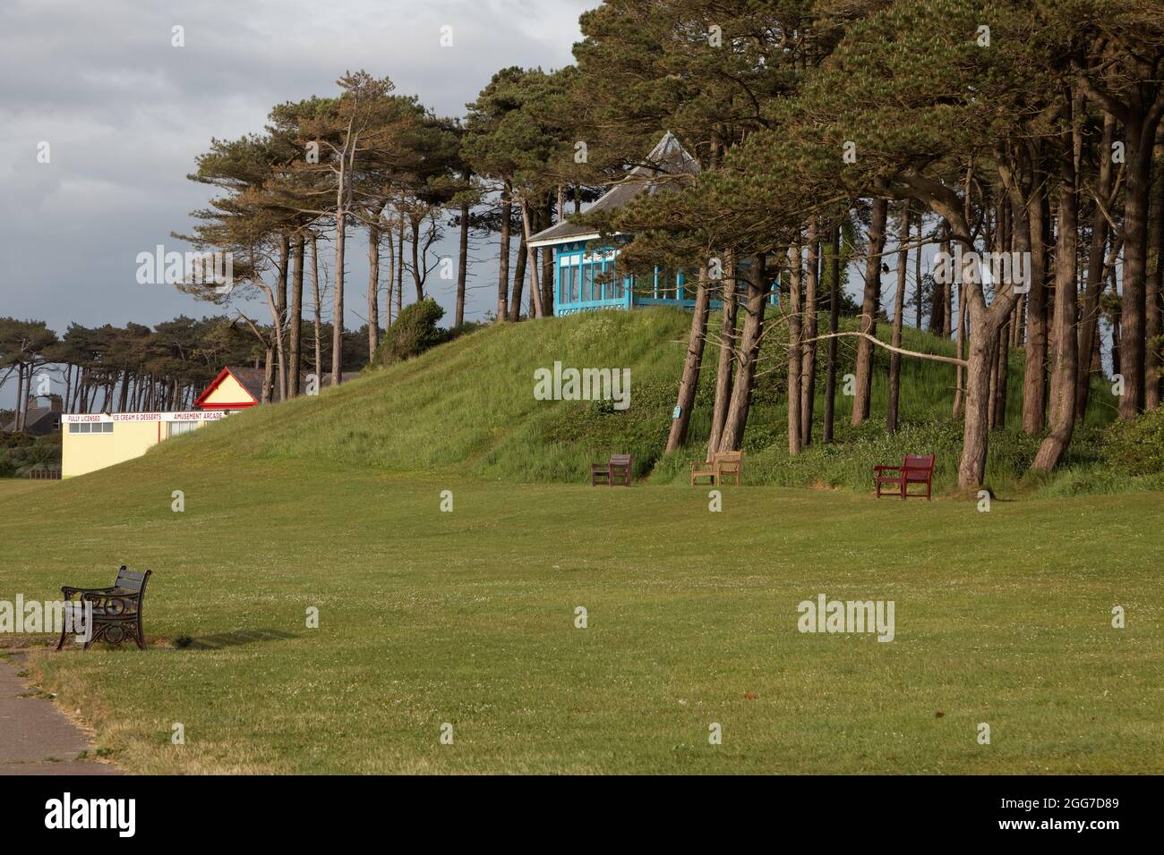 The promenade at the seaside resort of Silloth in west Cumbria with the ...