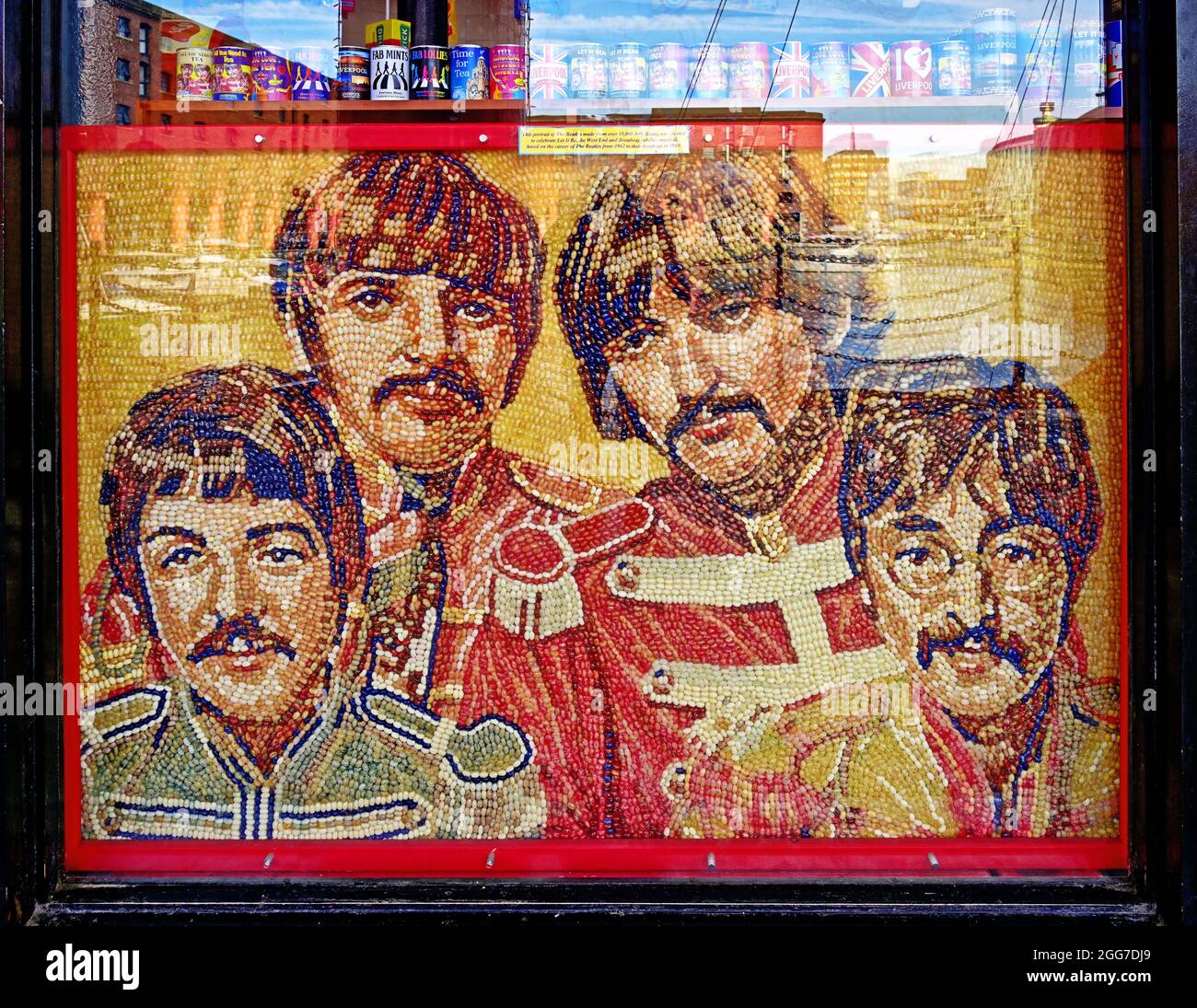 Portrait of the Beatles in jelly beans by the confectionery firm Jelly ...