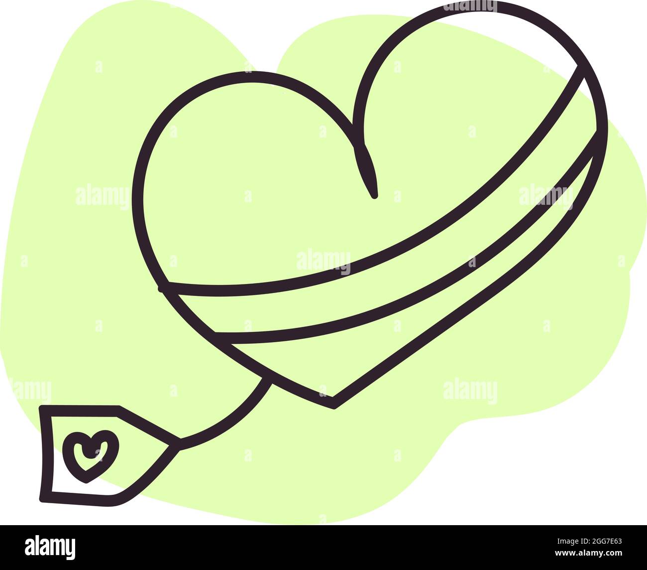 Heart as a present, icon illustration, vector on white background Stock ...