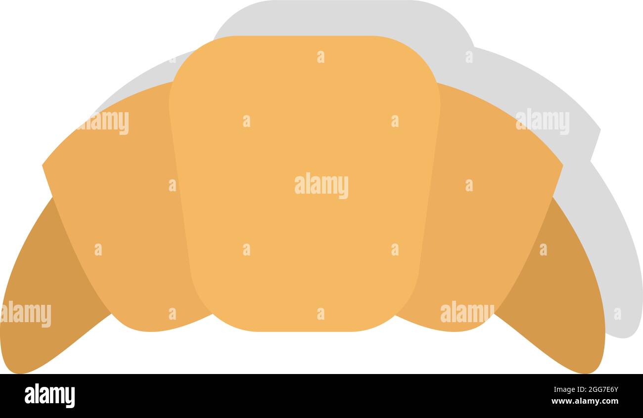 French sweet croissant, icon illustration, vector on white background ...