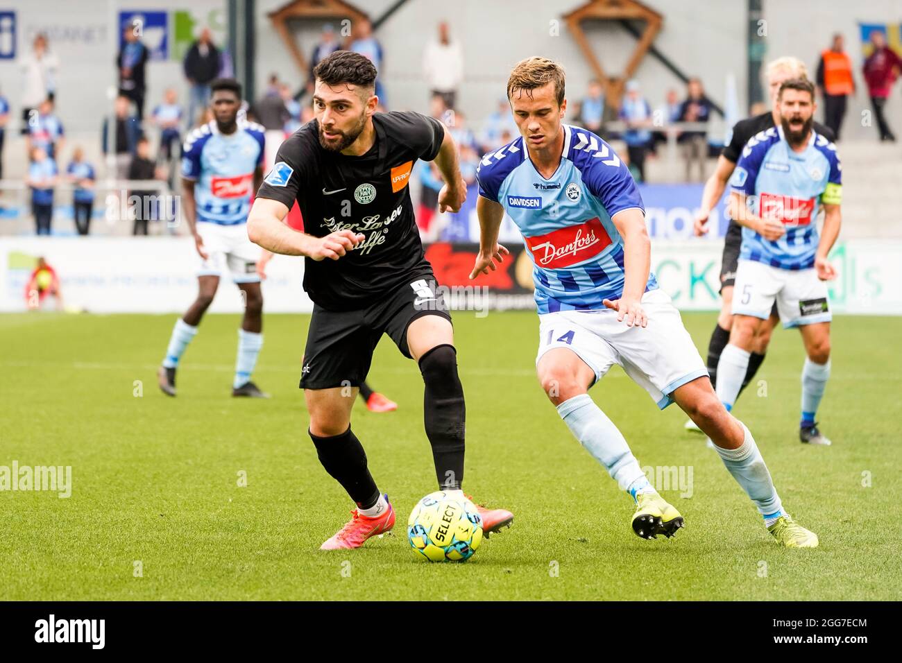 Haderslev, Denmark. 29th Aug, 2021. Frans Dhia Putros (5) of Viborg FF ...