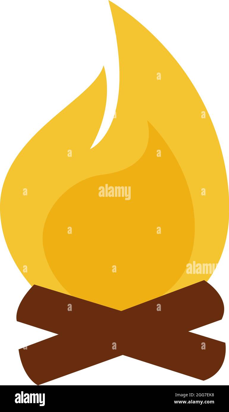 Holiday bonfire, icon illustration, vector on white background Stock ...