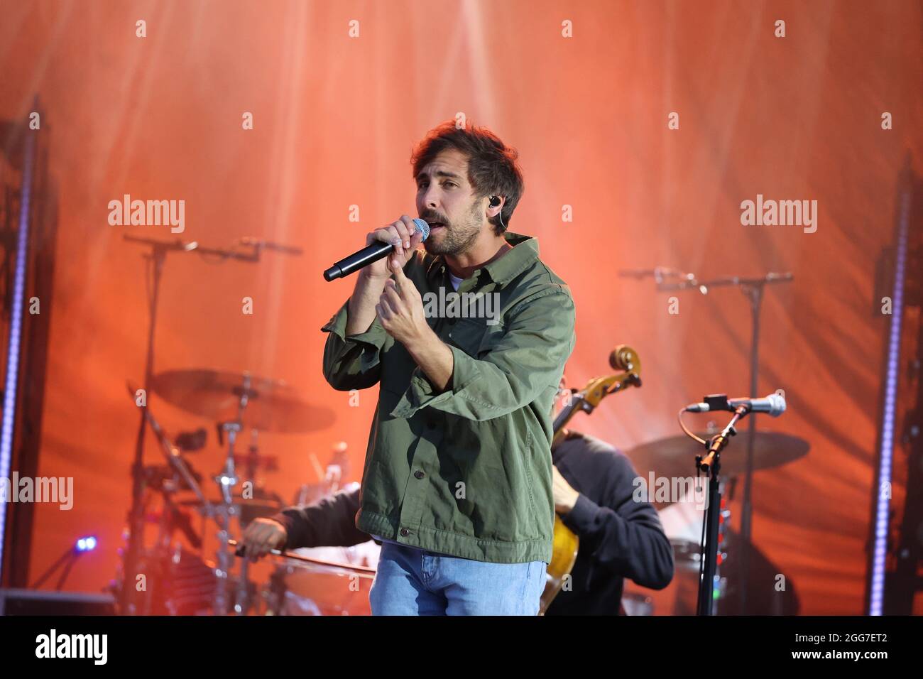 Erfurt, Germany. 29th Aug, 2021. German singer Max Giesinger performs ...