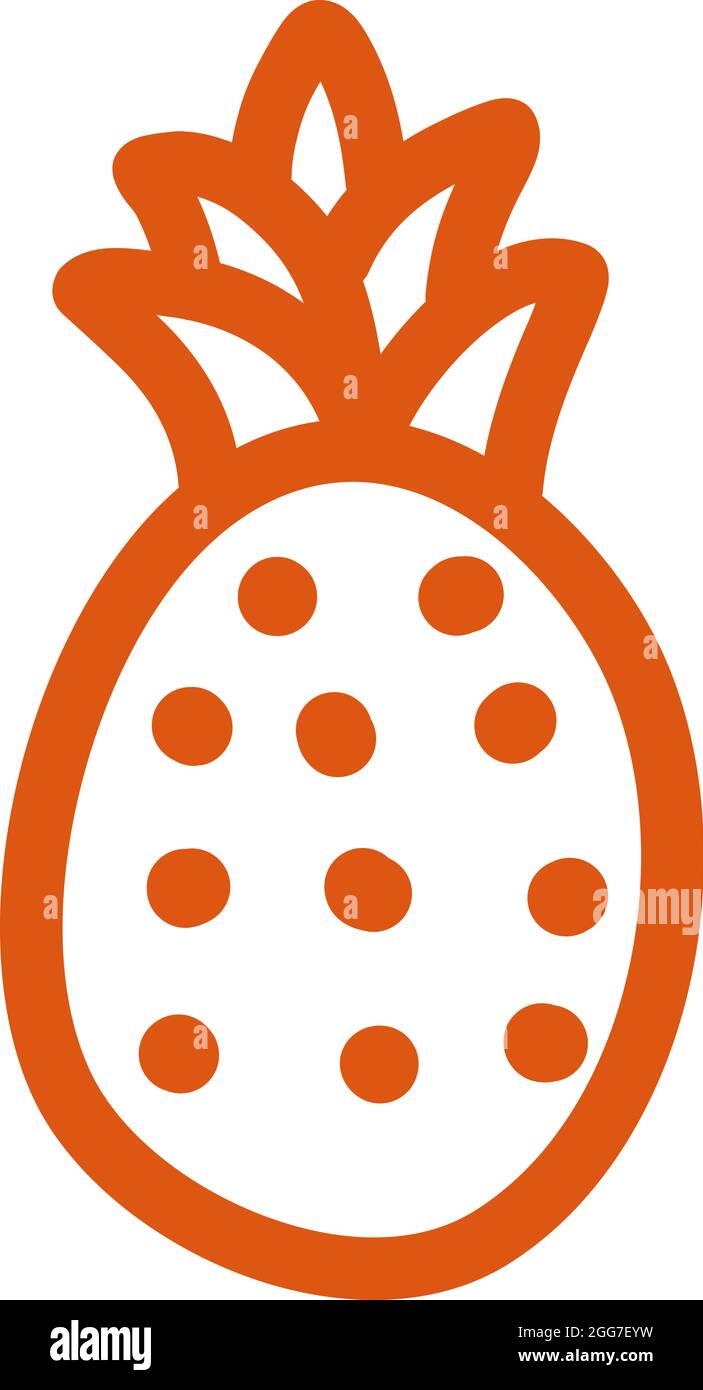 Red pineapple, icon illustration, vector on white background Stock ...