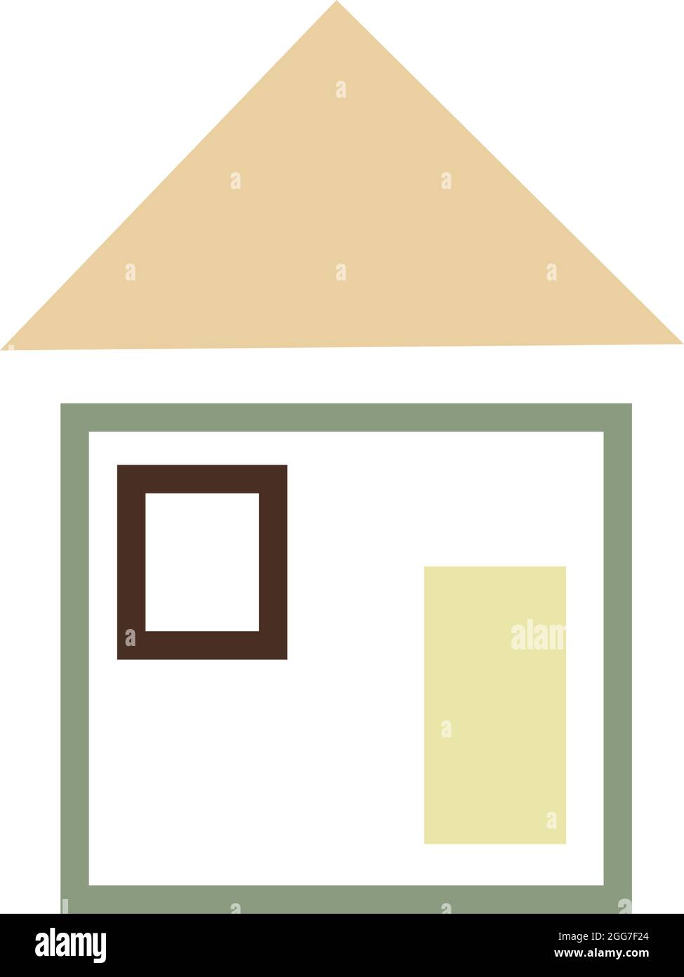 House on the country side, icon illustration, vector on white ...