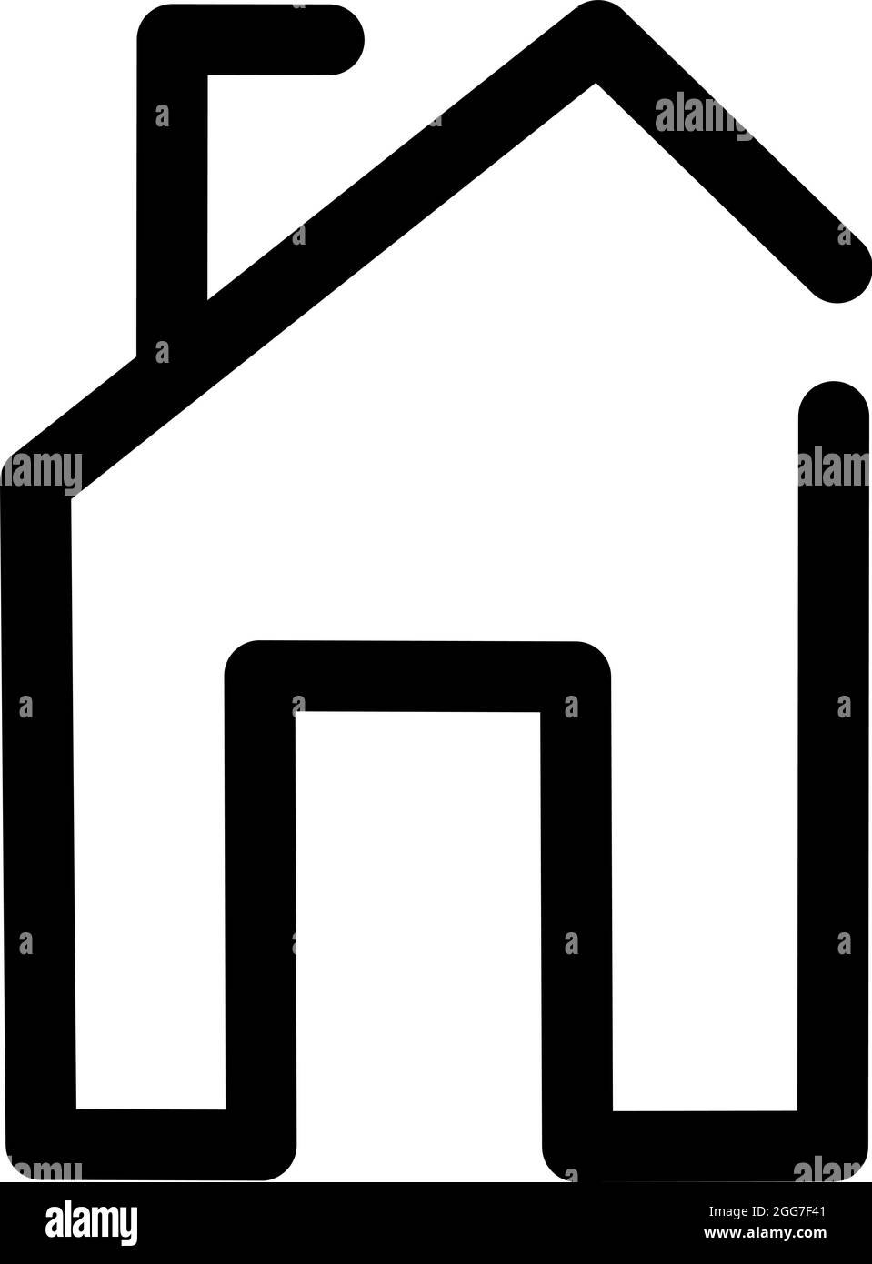 Small cottage, icon illustration, vector on white background Stock ...