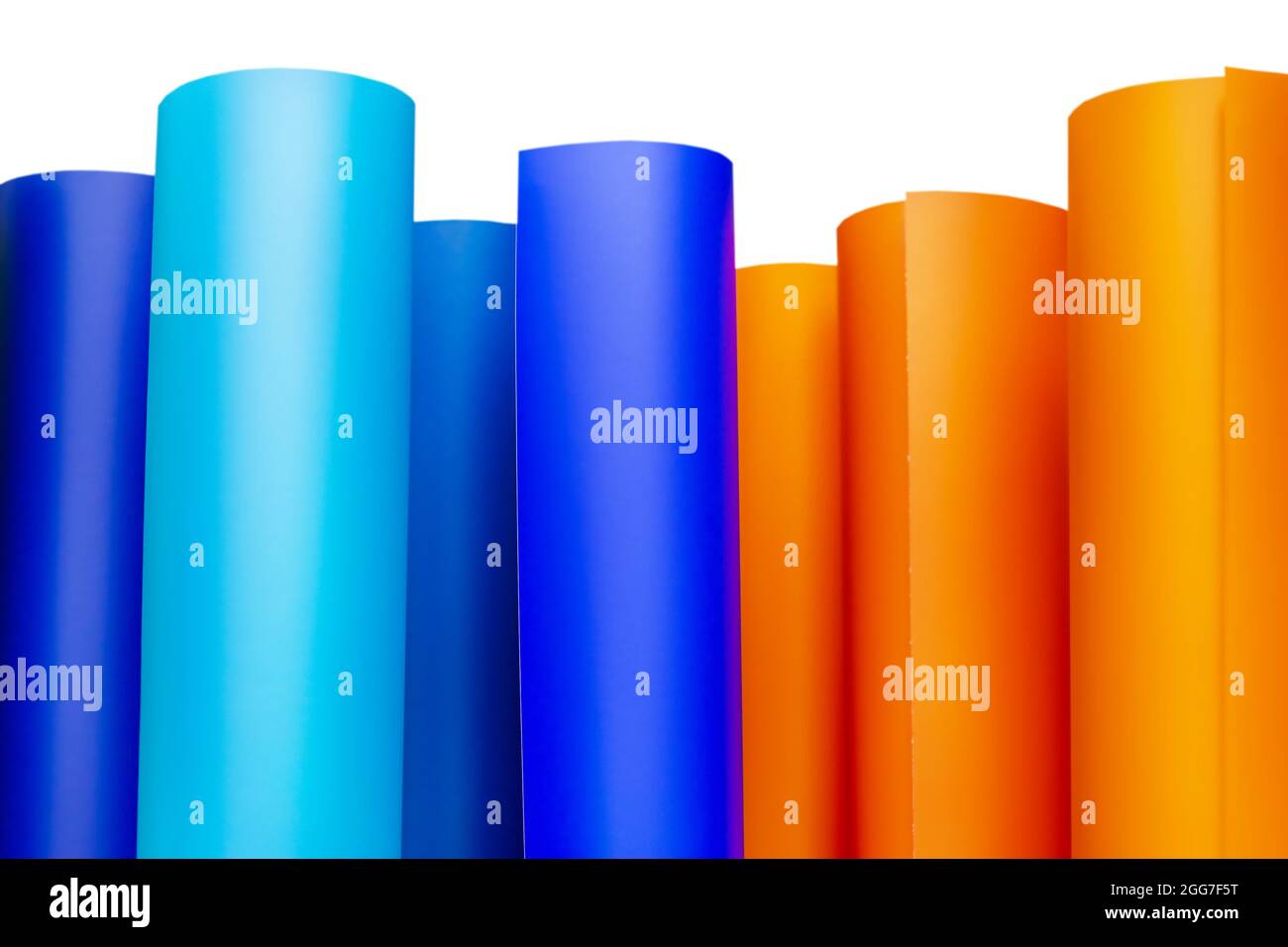 adhesive colored films. Plotter isolate. Material for advertisers Stock ...