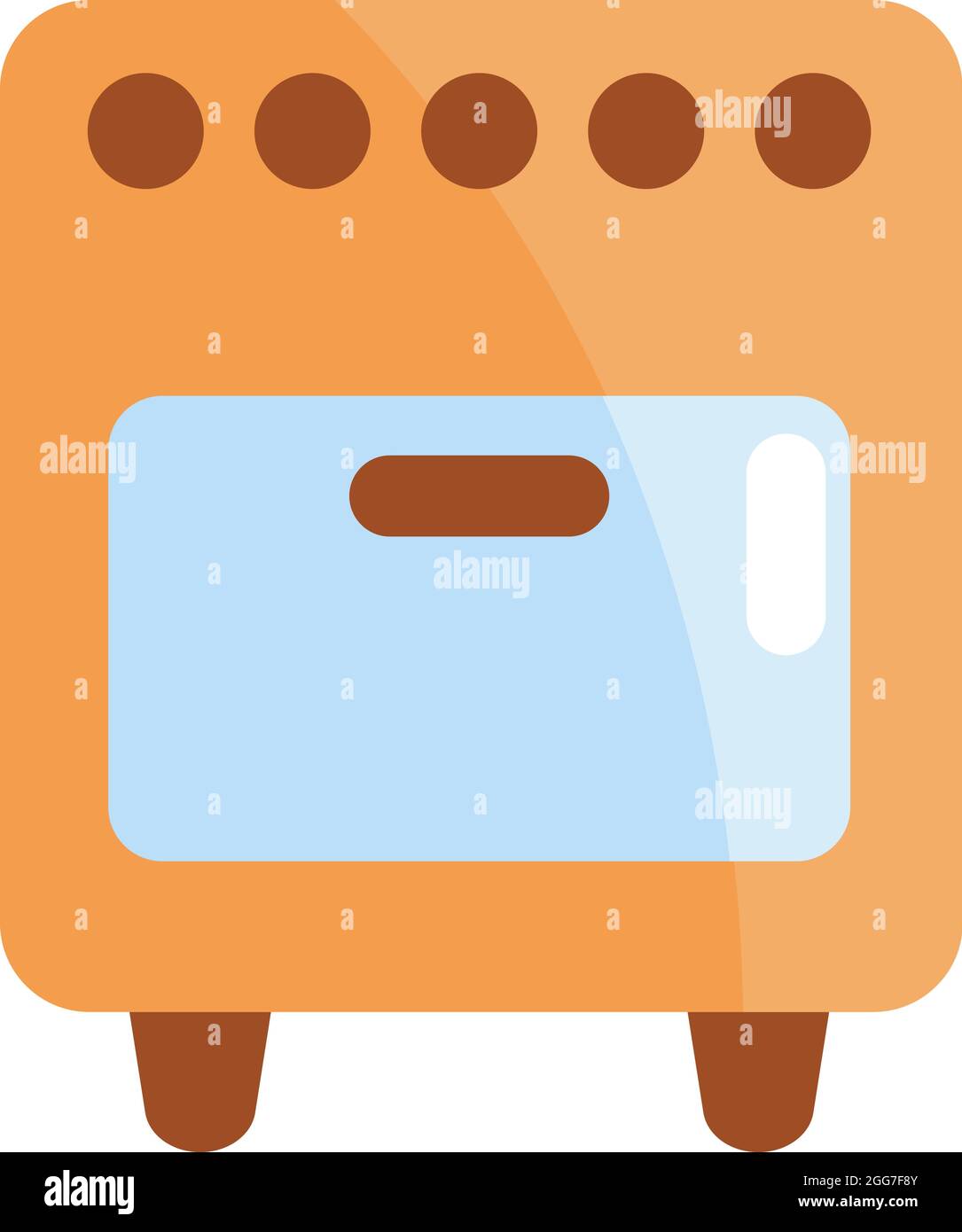Kitchen oven, icon illustration, vector on white background Stock ...