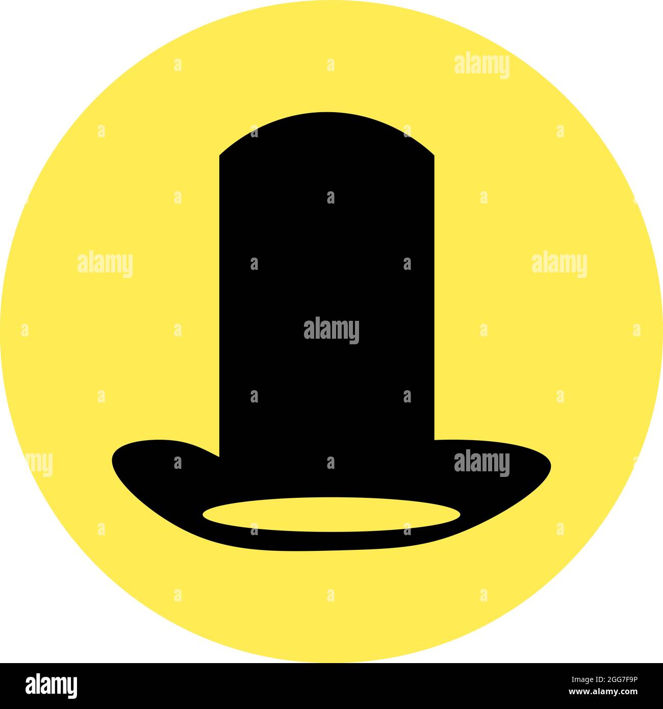 Tall hat, icon illustration, vector on white background Stock Vector ...