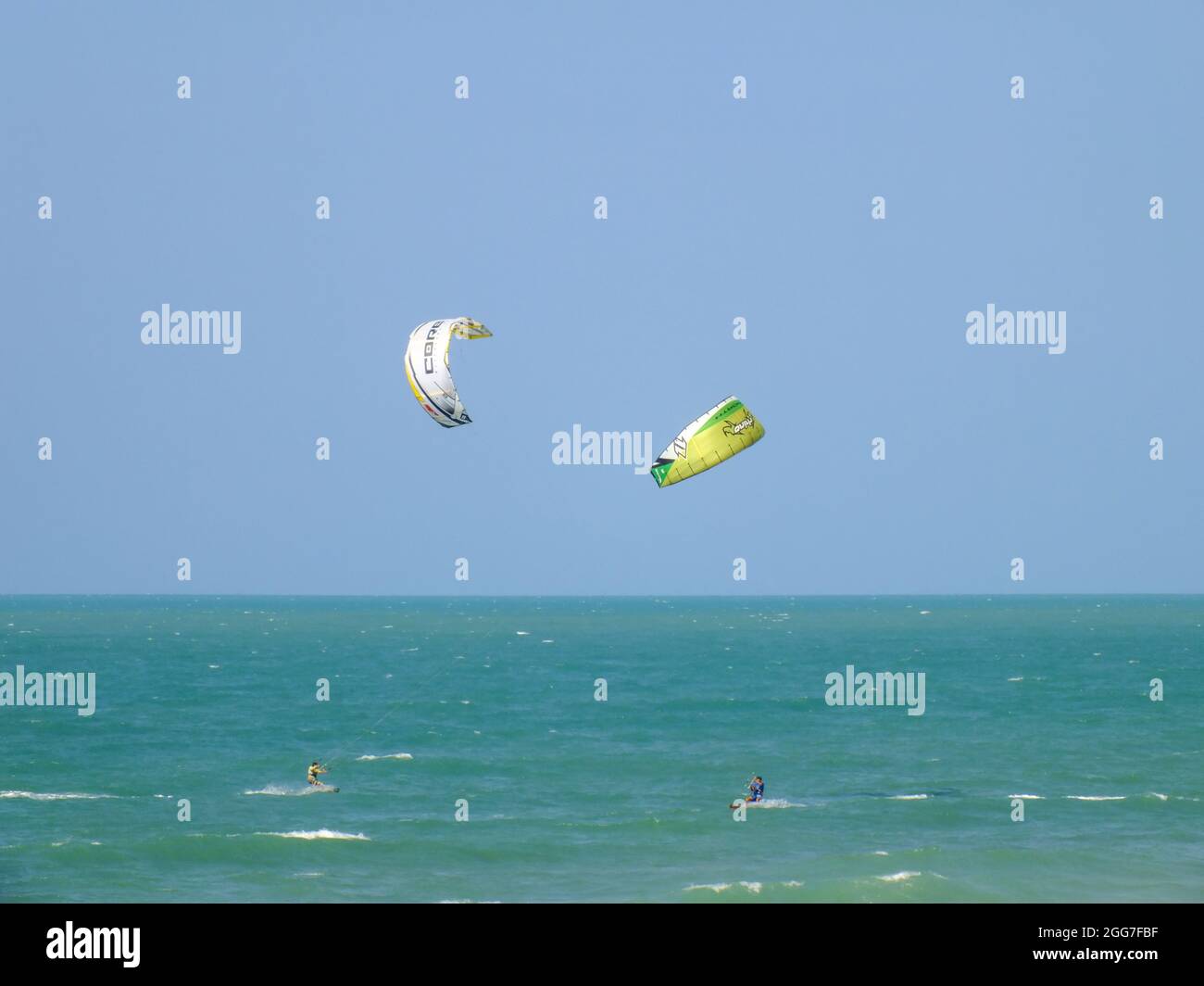 kite surfing in ceara northeastern brazil Stock Photo - Alamy