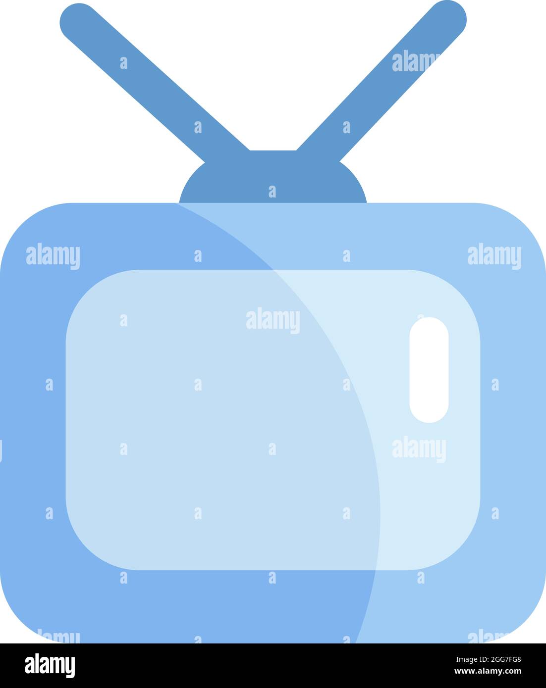 Blue TV, icon illustration, vector on white background Stock Vector ...