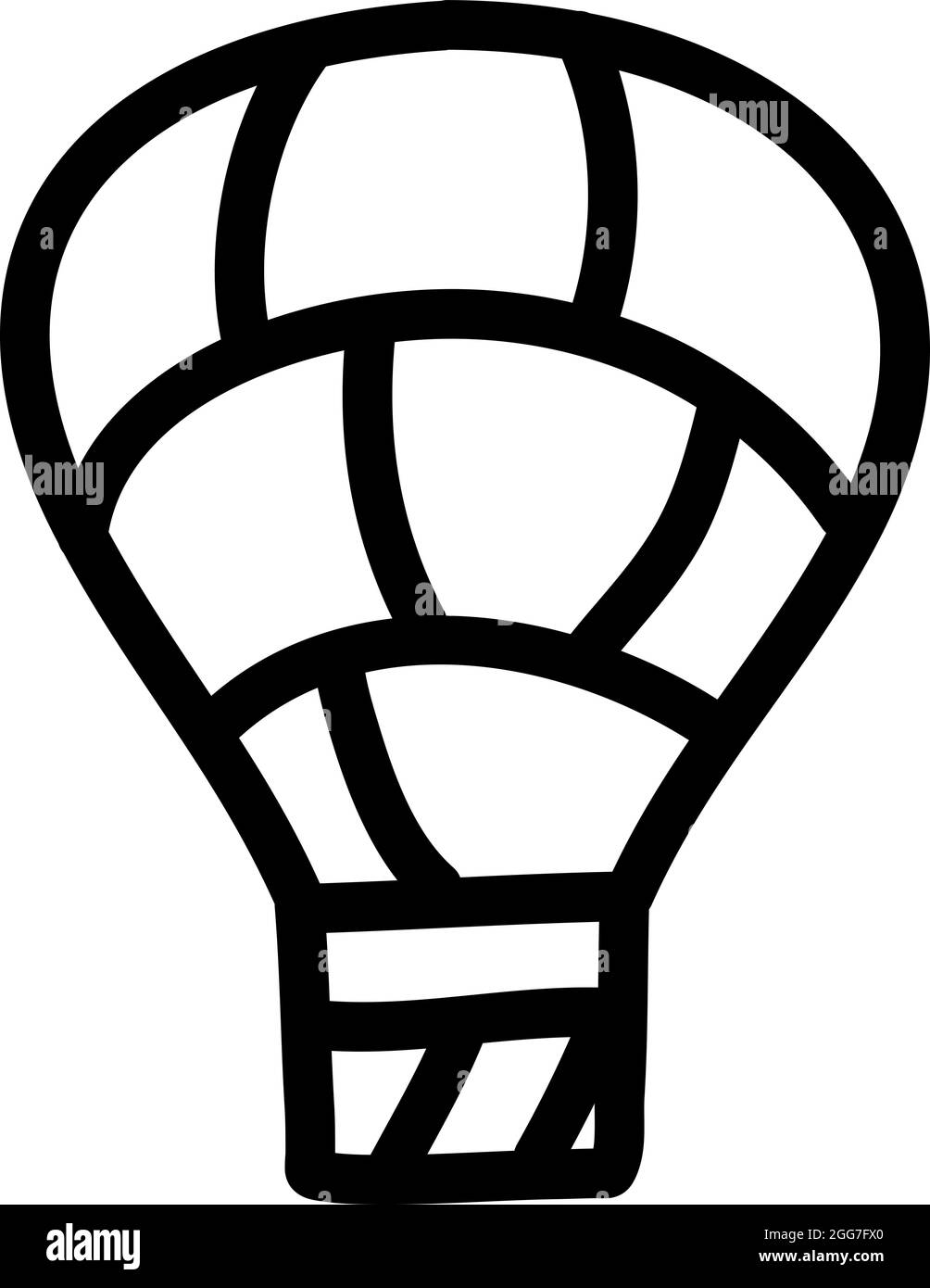 Straight cut gore air balloon, icon illustration, vector on white ...