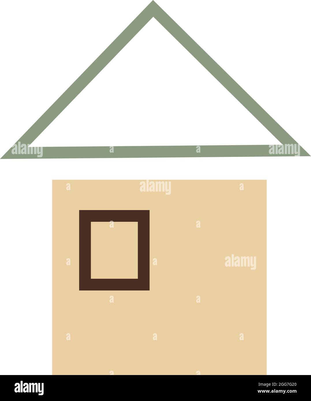 Small cottage, icon illustration, vector on white background Stock ...