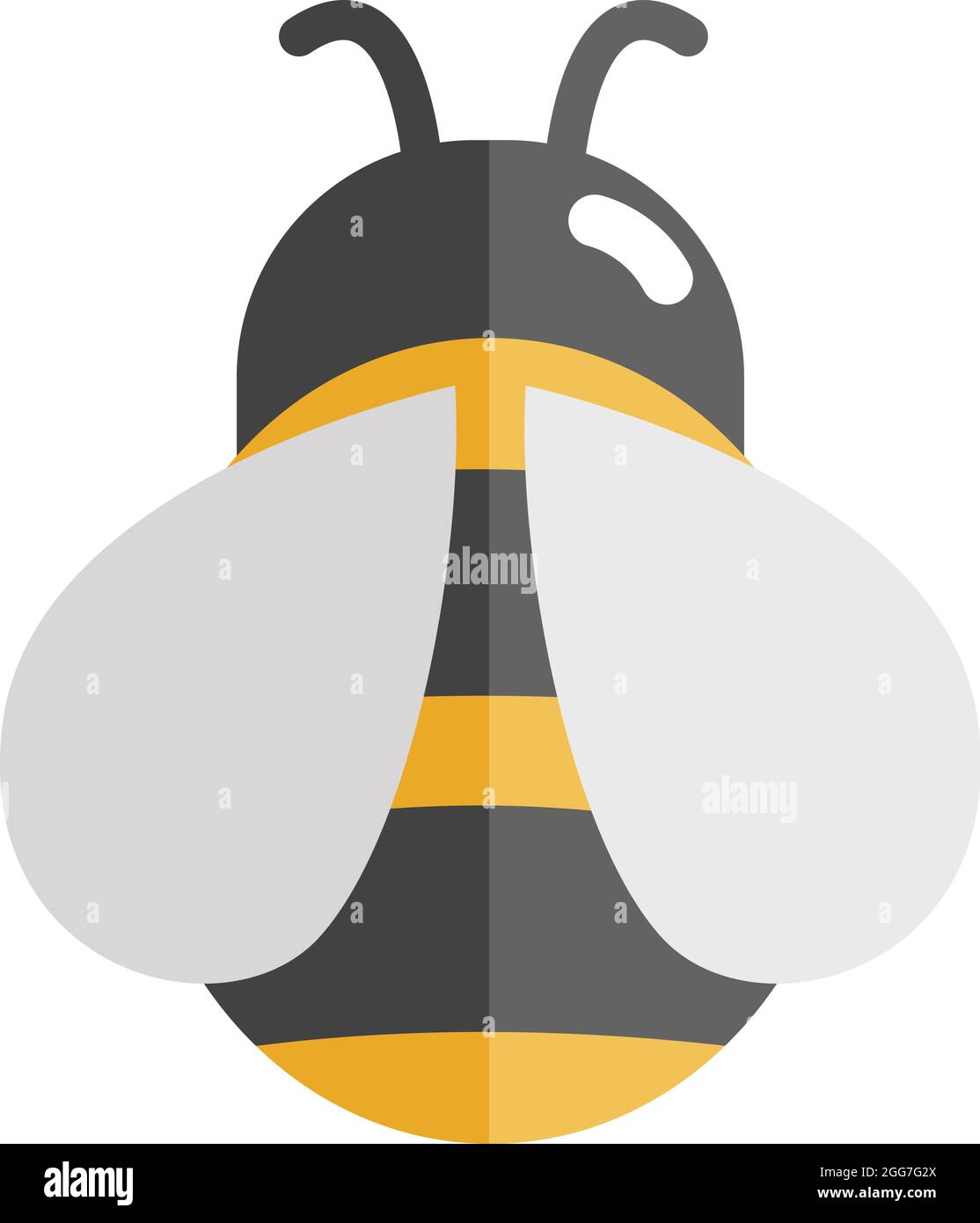 Baby bee, icon illustration, vector on white background Stock Vector ...