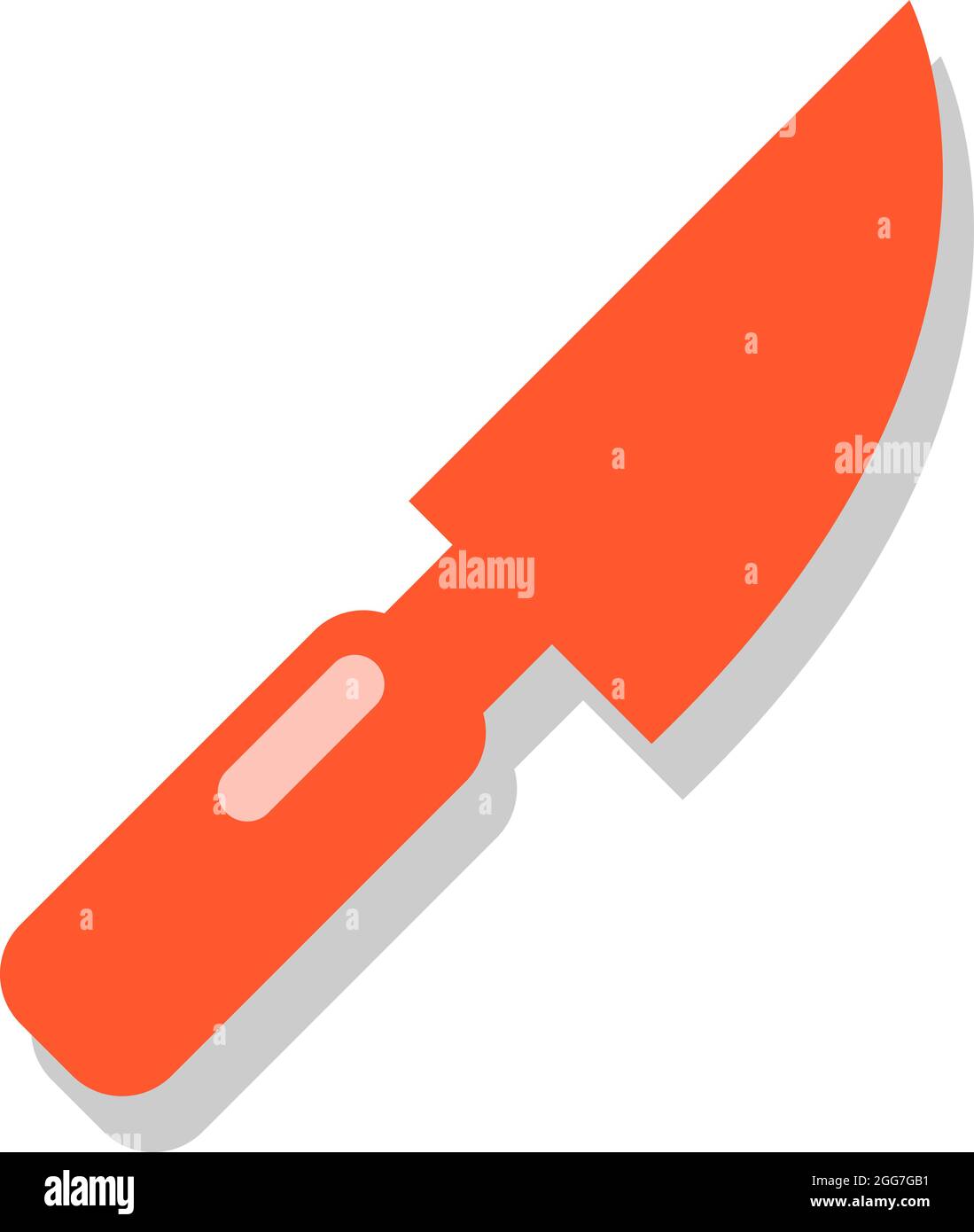 Red knife, icon illustration, vector on white background Stock Vector ...