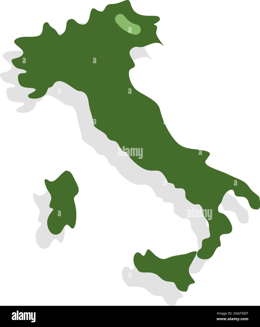 Map of Italy, icon illustration, vector on white background Stock ...
