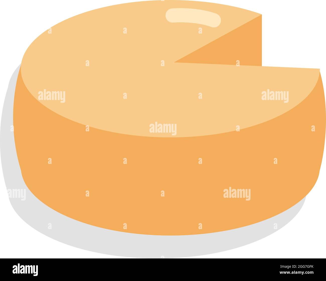 Parmesan cheese, icon illustration, vector on white background Stock ...