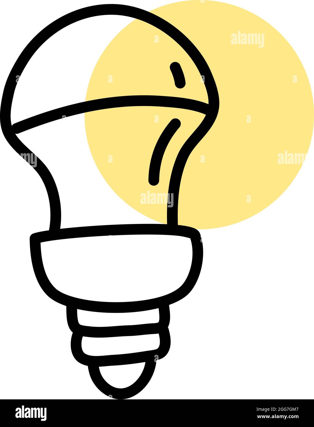 Double reflector light bulb, icon illustration, vector on white ...