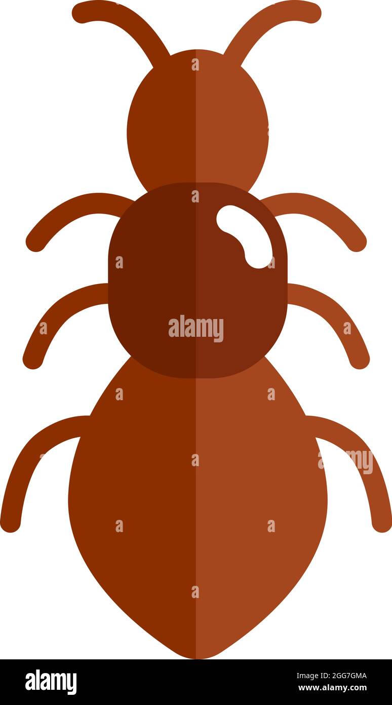 Red ant, icon illustration, vector on white background Stock Vector ...