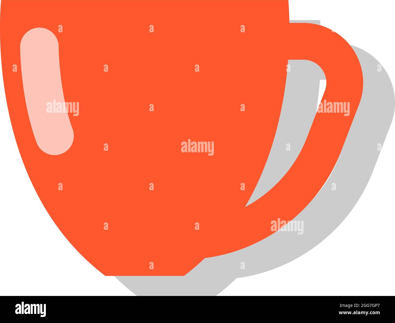 Red cup, icon illustration, vector on white background Stock Vector ...