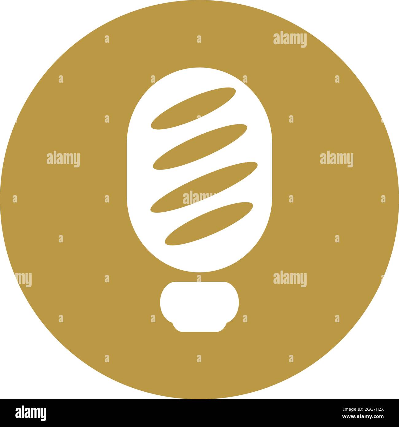Led light bulb, icon illustration, vector on white background Stock ...