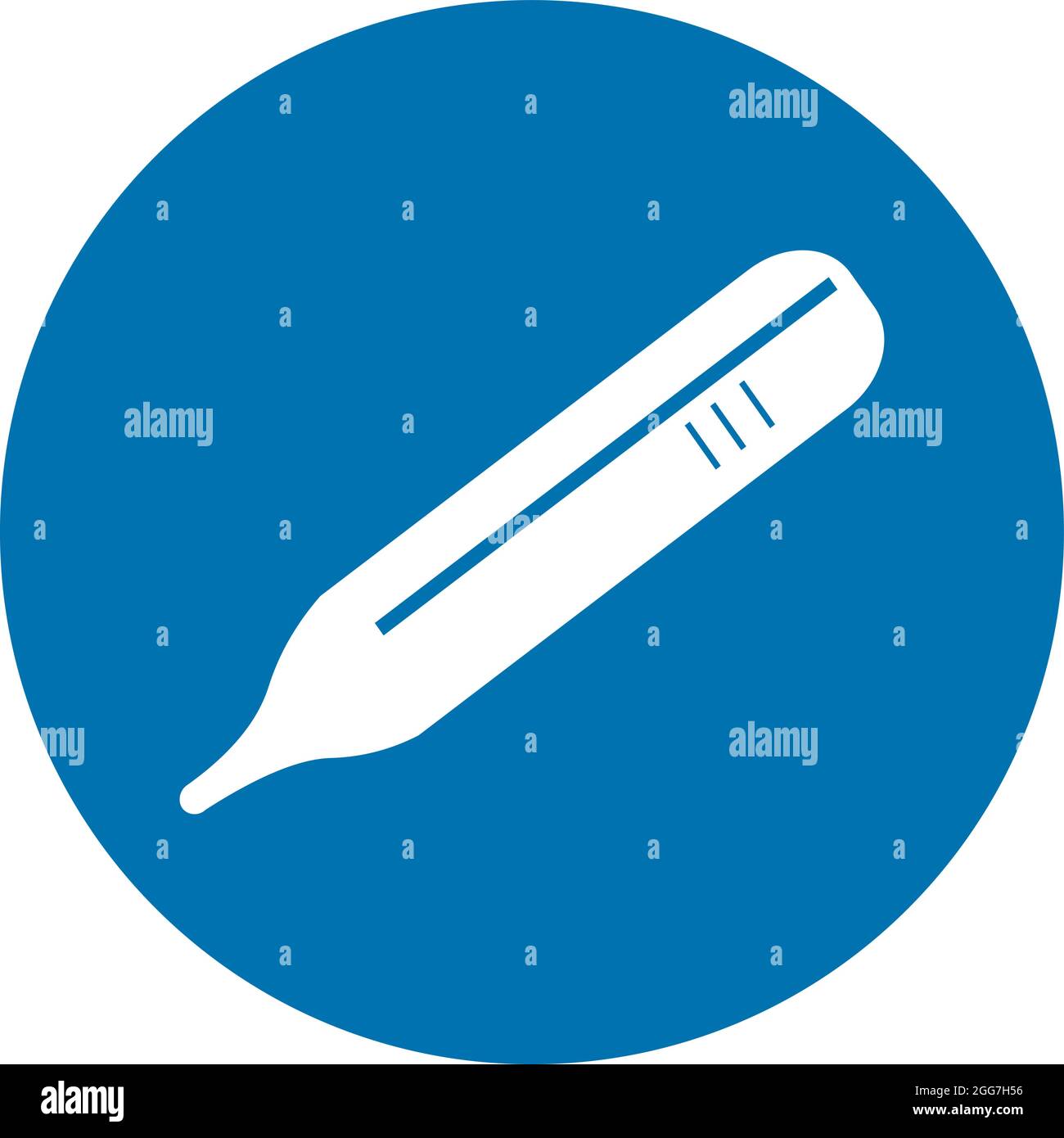 Small thermometer, icon illustration, vector on white background Stock ...